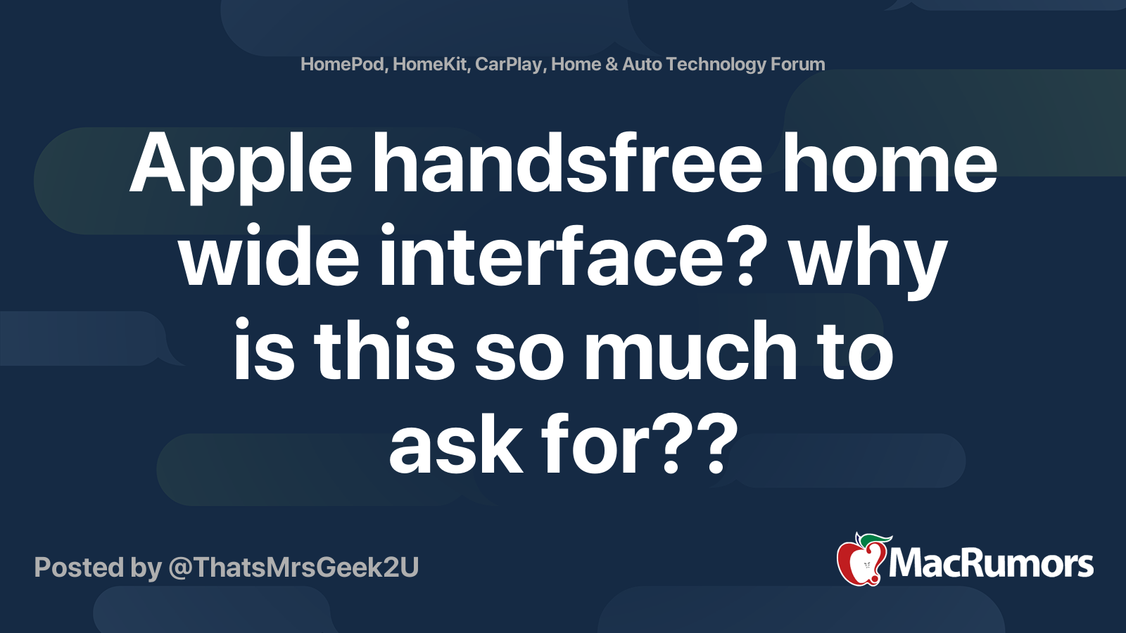 Apple handsfree home wide interface? why is this so much to ask for ...