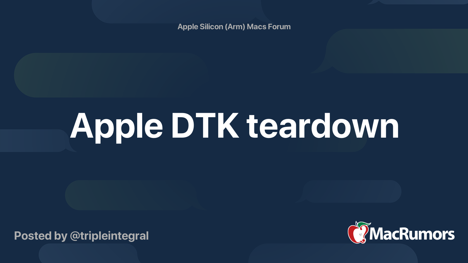 Apple DTK teardown | MacRumors Forums