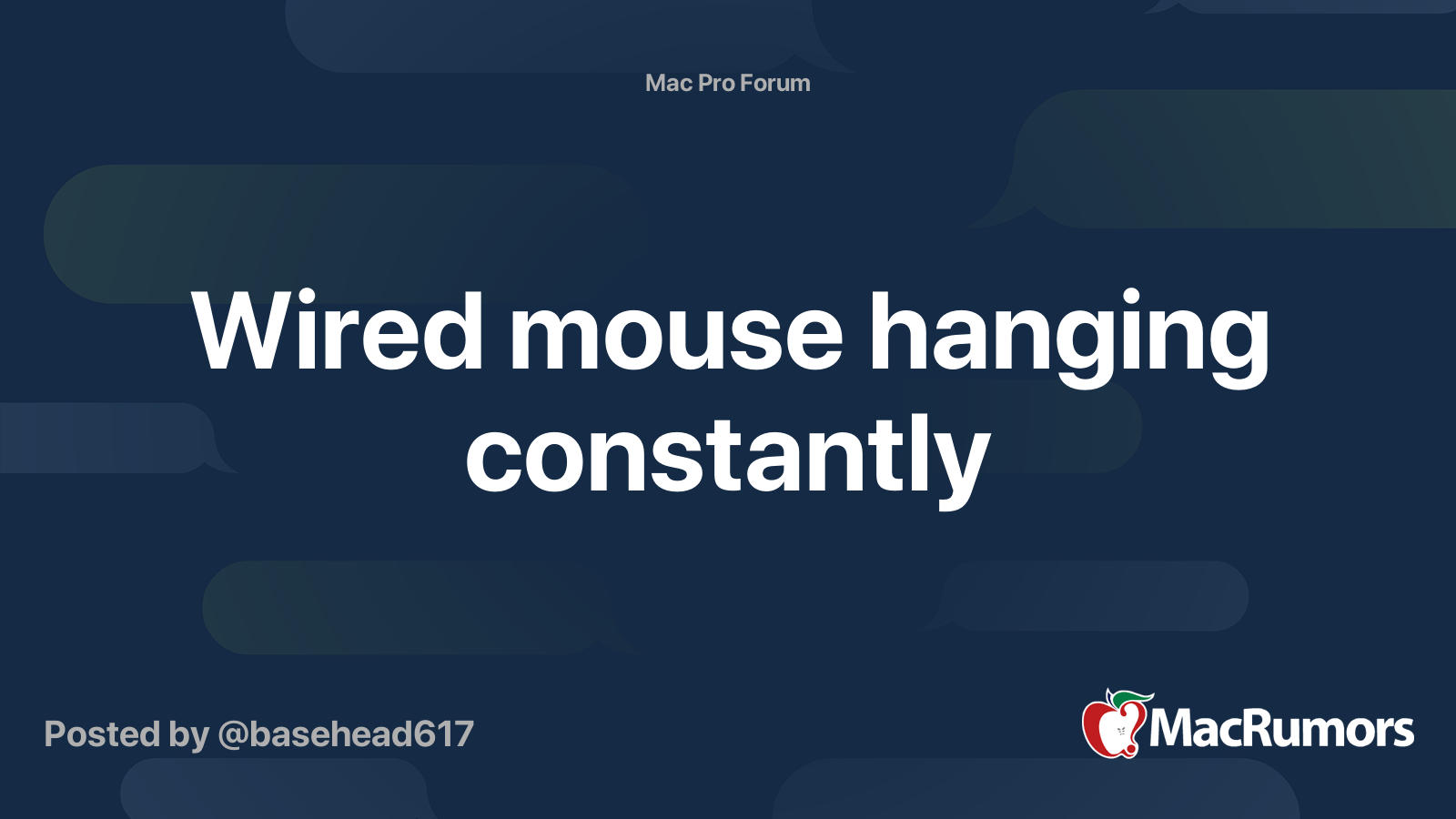 Wired mouse hanging constantly | MacRumors Forums