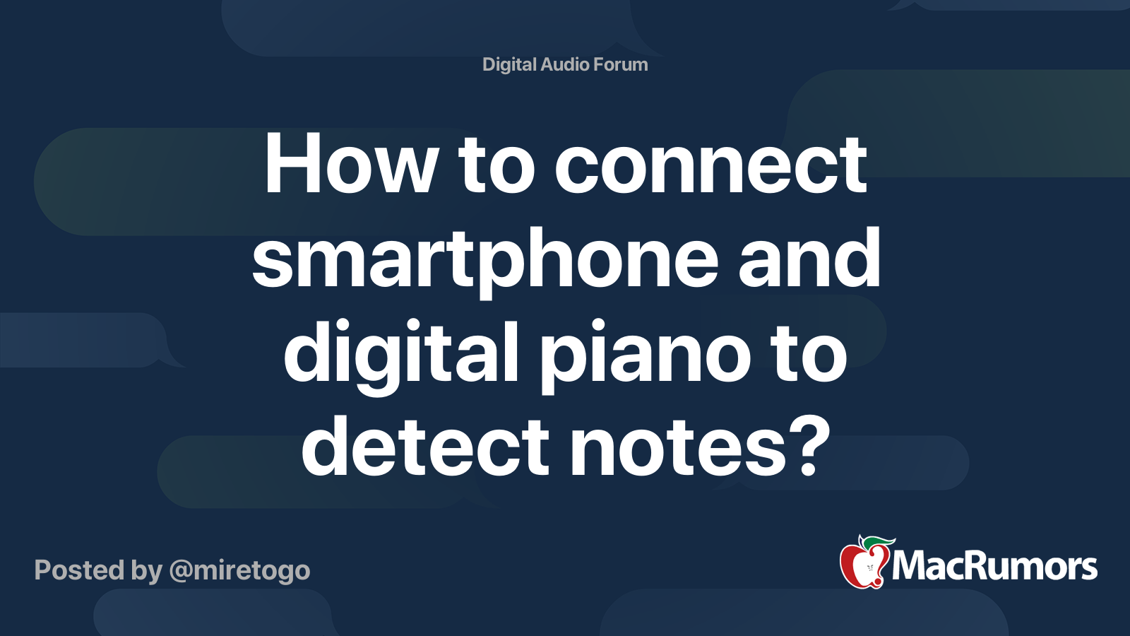 How to connect smartphone and digital piano to detect notes ...