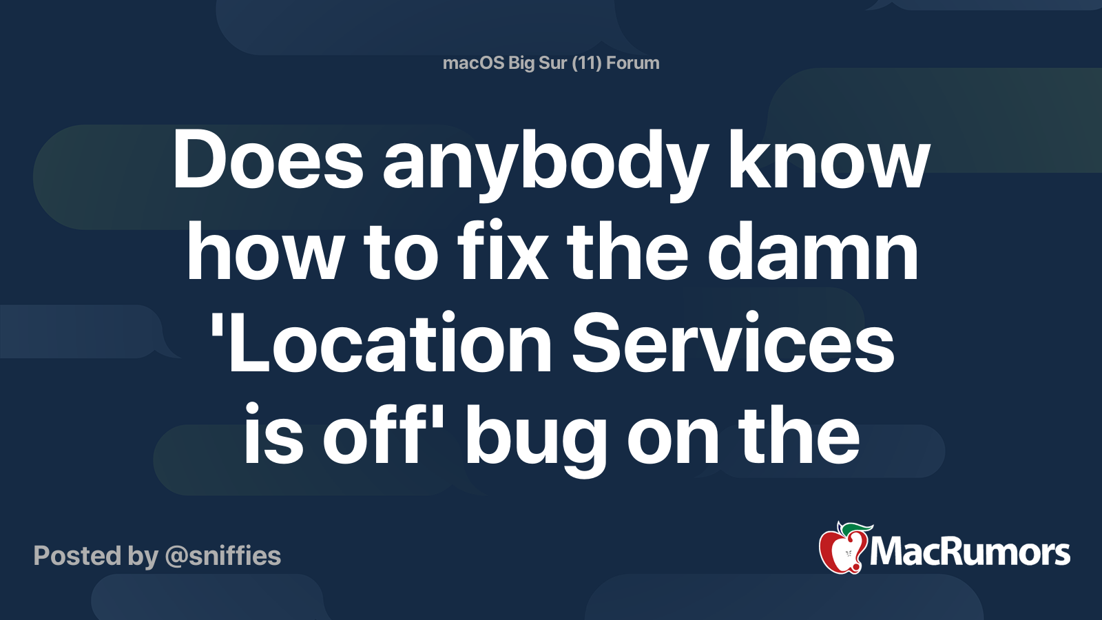 Does anybody know how to fix the damn 'Location Services is off' bug on the Weather widget ...