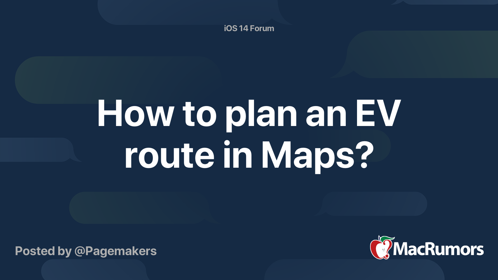 How to plan an EV route in Maps? | MacRumors Forums