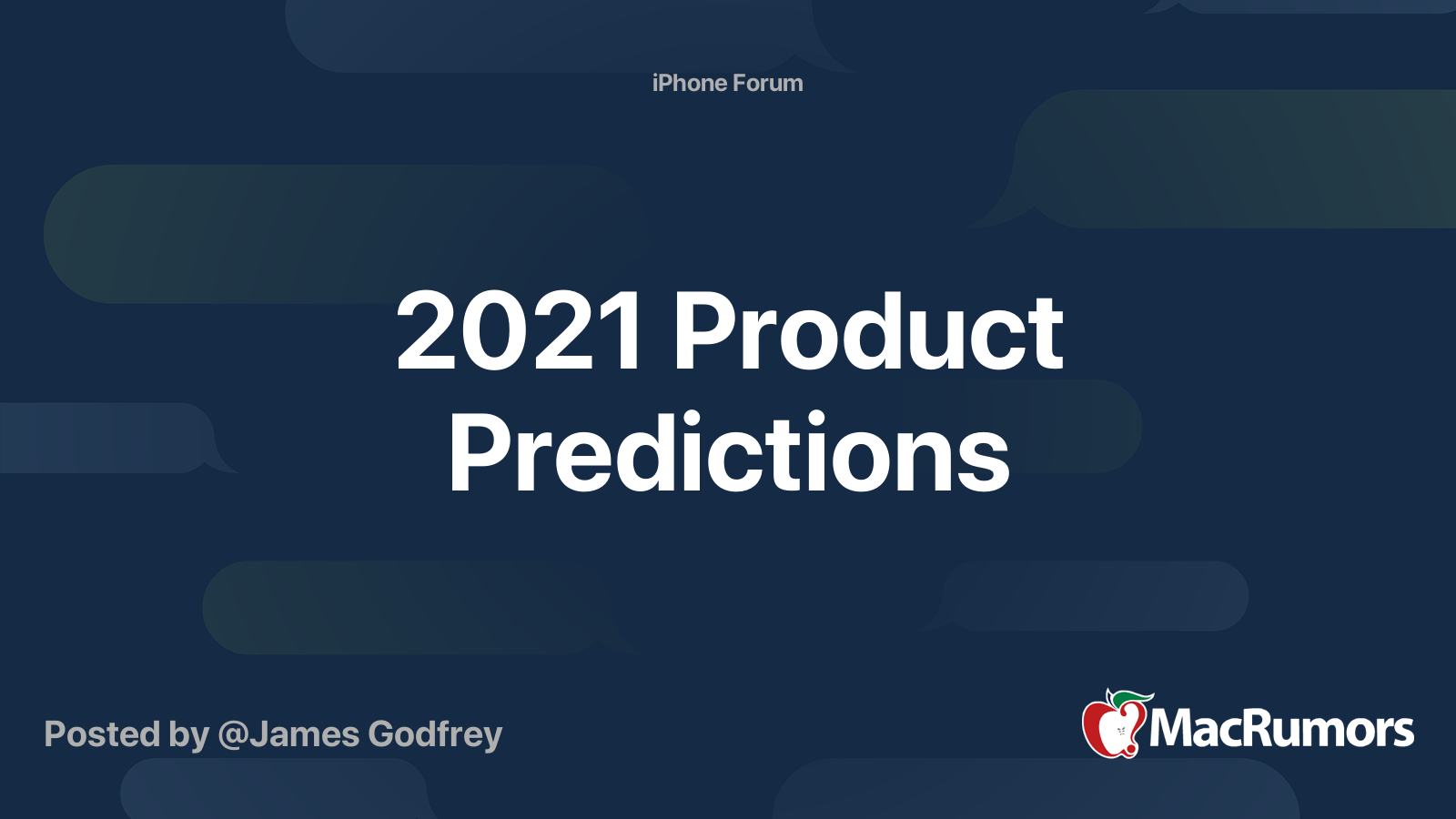 2021 Product Predictions | MacRumors Forums