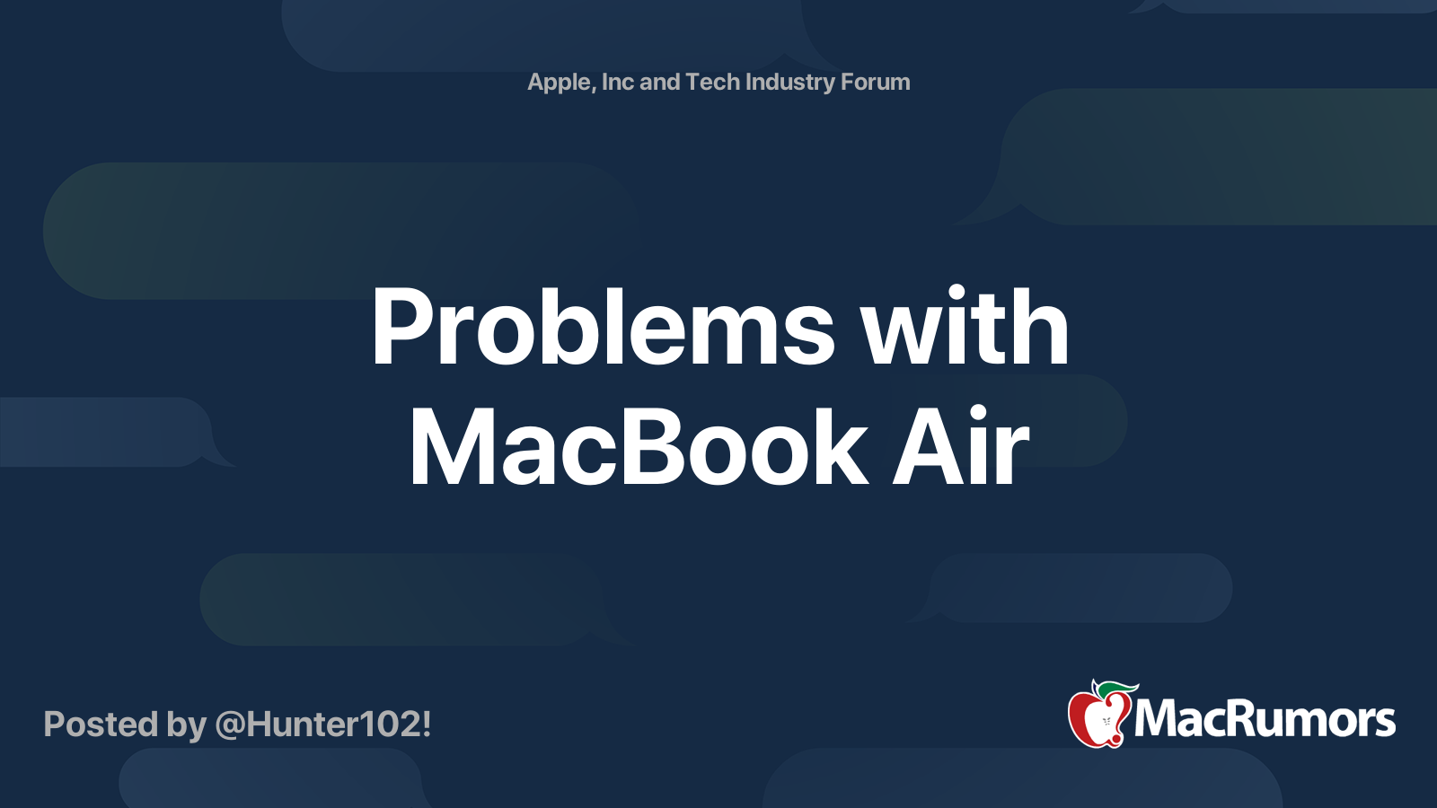 Problems with MacBook Air | MacRumors Forums