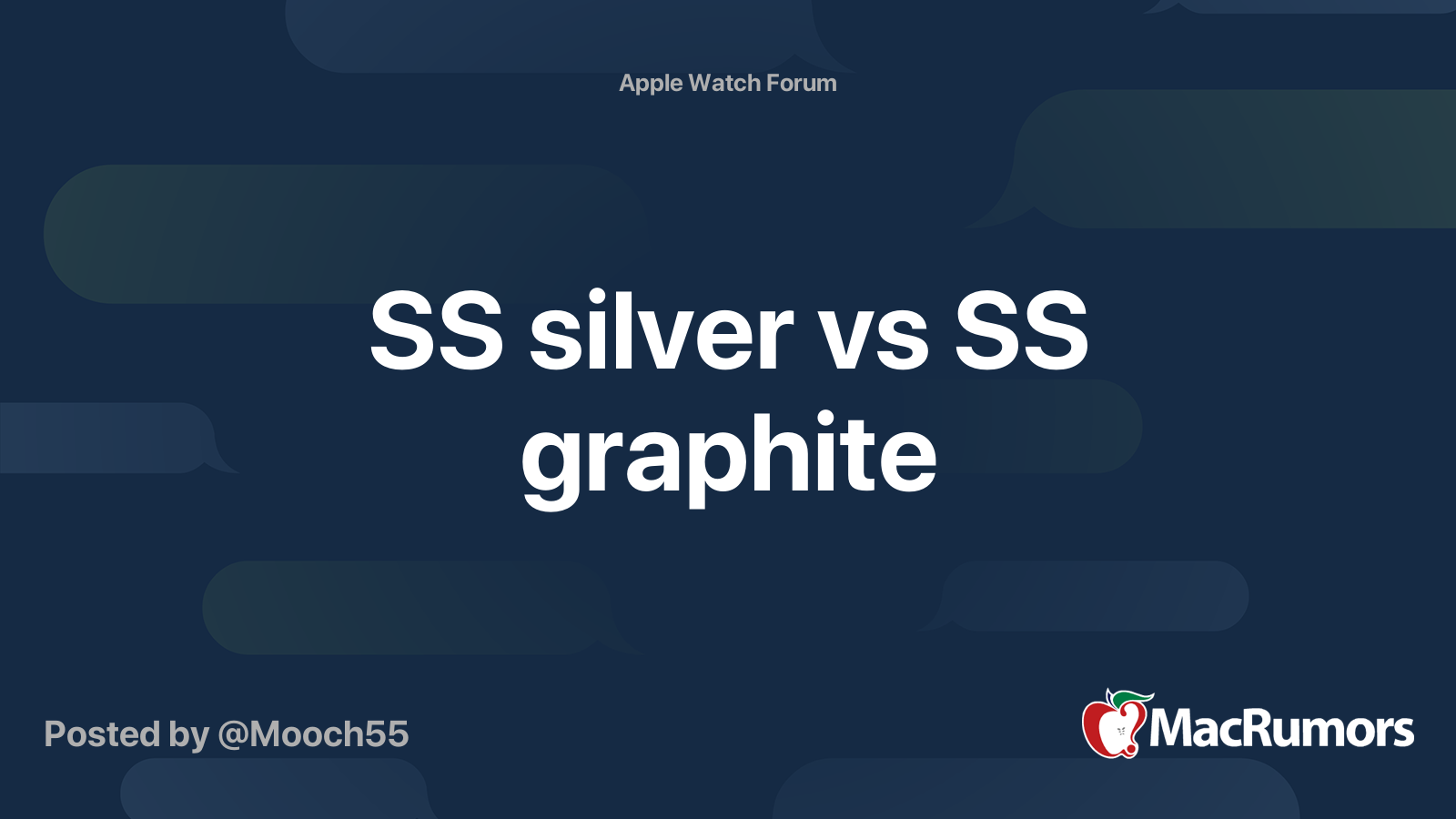 SS silver vs SS graphite | MacRumors Forums