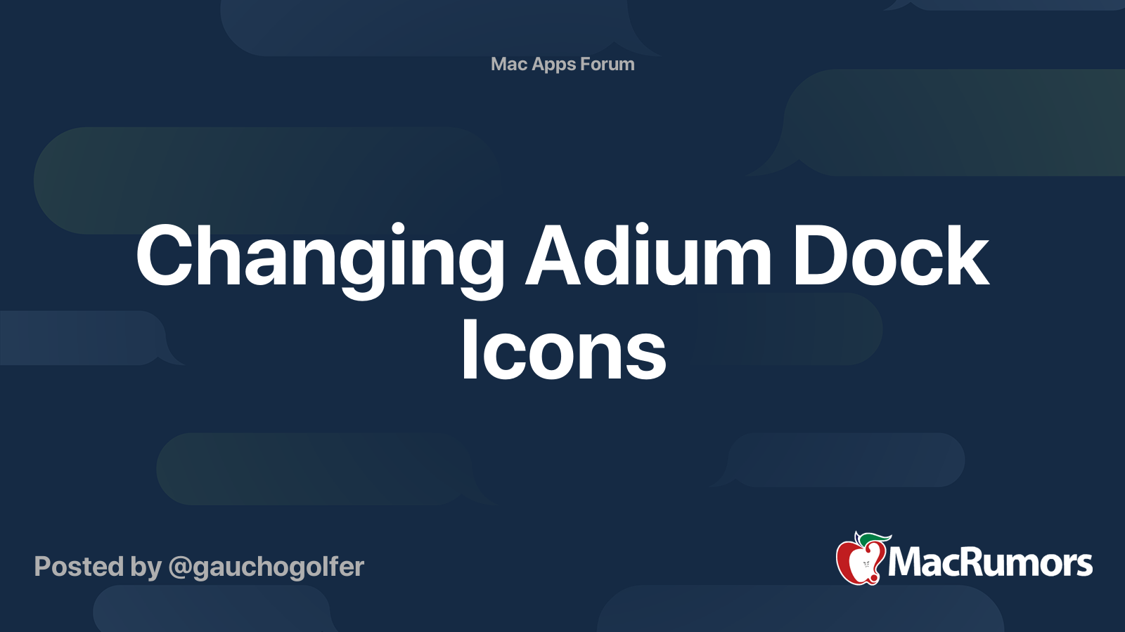 Changing Adium Dock Icons | MacRumors Forums