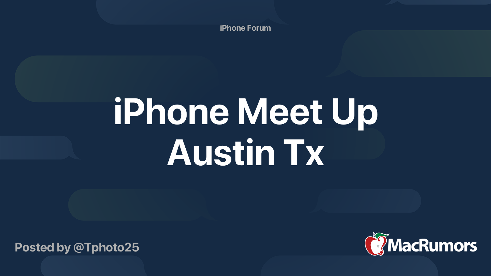 iPhone Meet Up Austin Tx | MacRumors Forums