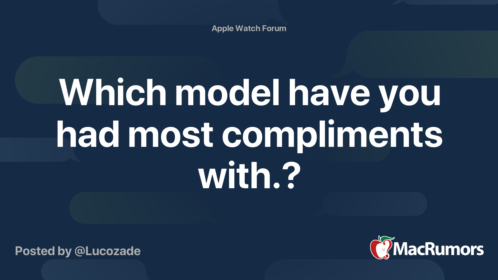 Which model have you had most compliments with.? | MacRumors Forums