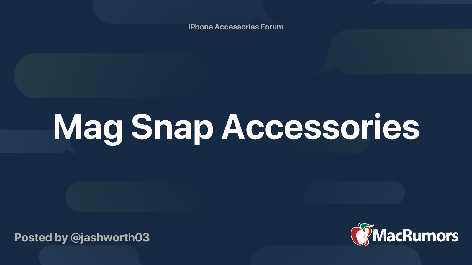 Mag Snap Accessories | MacRumors Forums