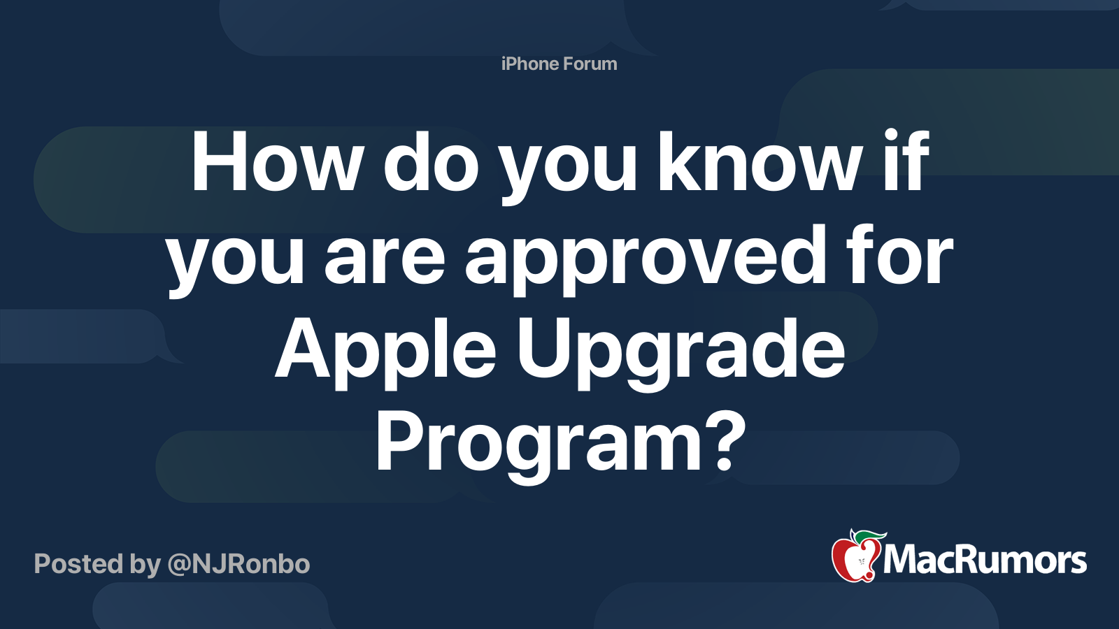 How do you know if you are approved for Apple Upgrade Program? | MacRumors Forums