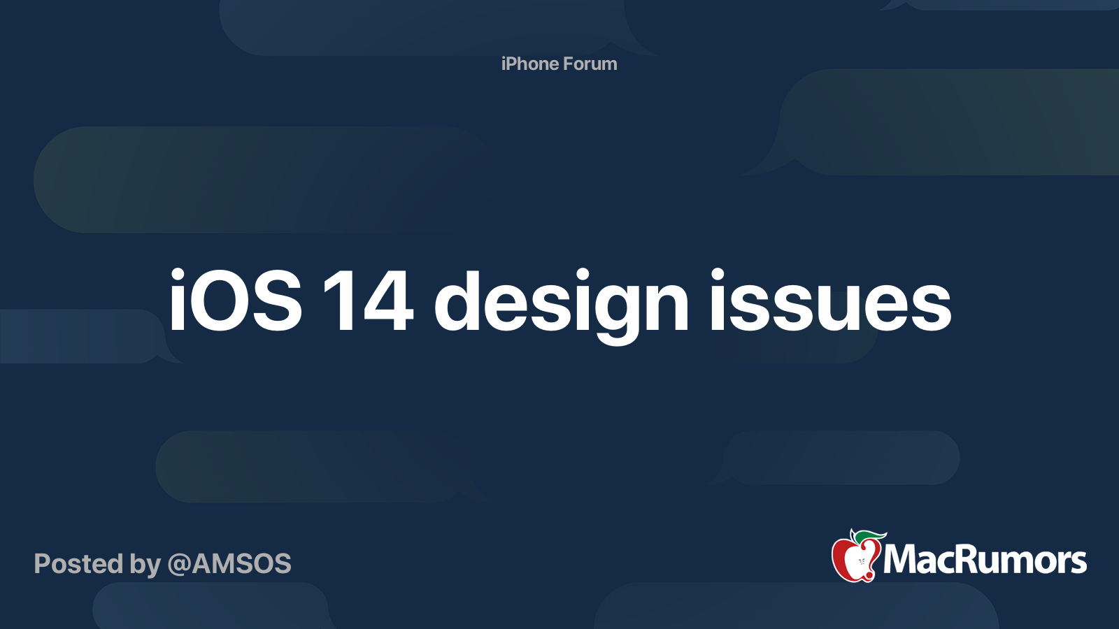 iOS 14 design issues | MacRumors Forums