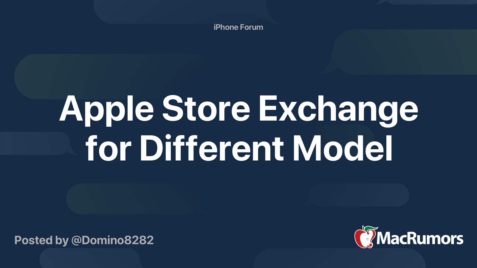 Apple Store Exchange for Different Model | MacRumors Forums