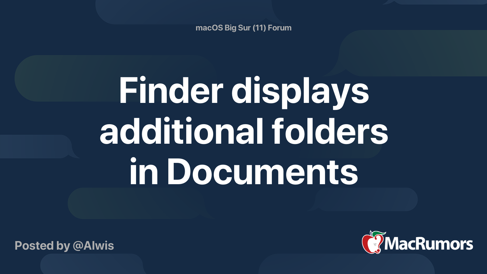 Finder displays additional folders in Documents | MacRumors Forums