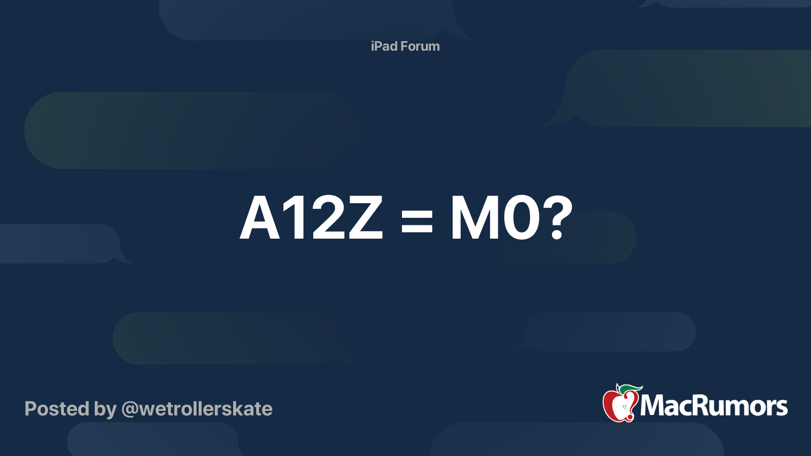 A12Z = M0? | MacRumors Forums