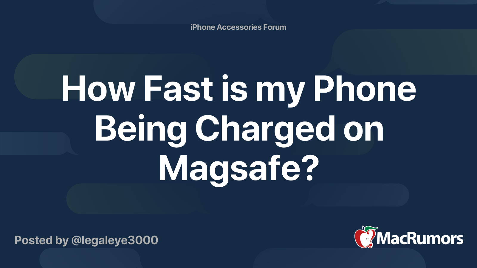 How Fast is my Phone Being Charged on Magsafe? | MacRumors Forums