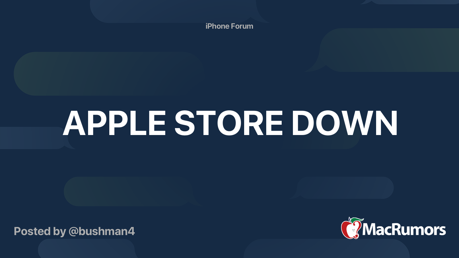 APPLE STORE DOWN | MacRumors Forums