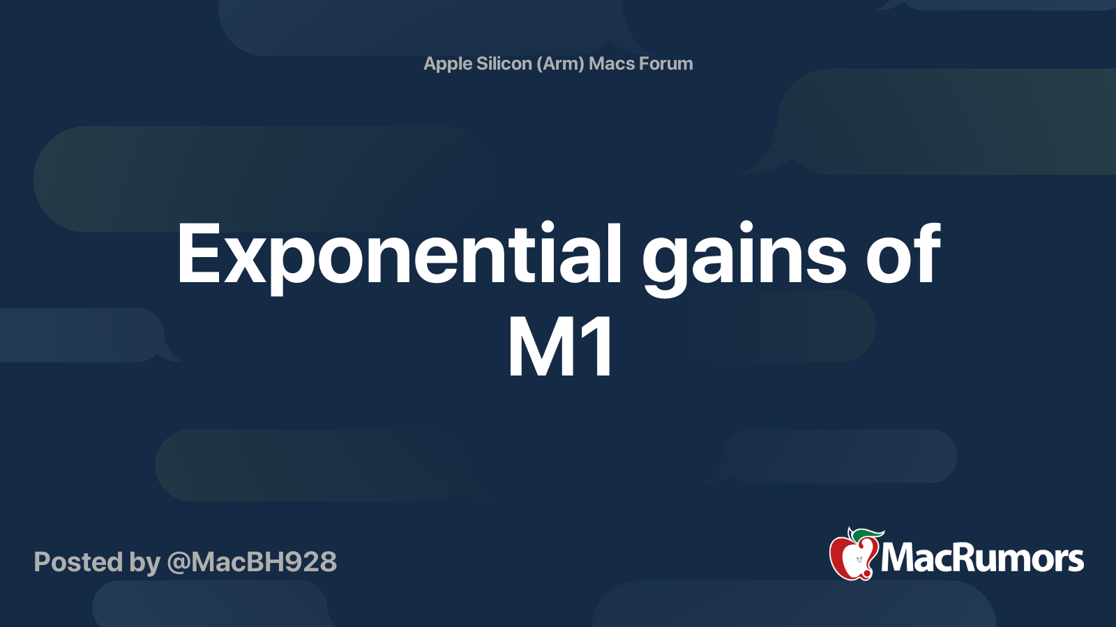 Exponential gains of M1 | MacRumors Forums