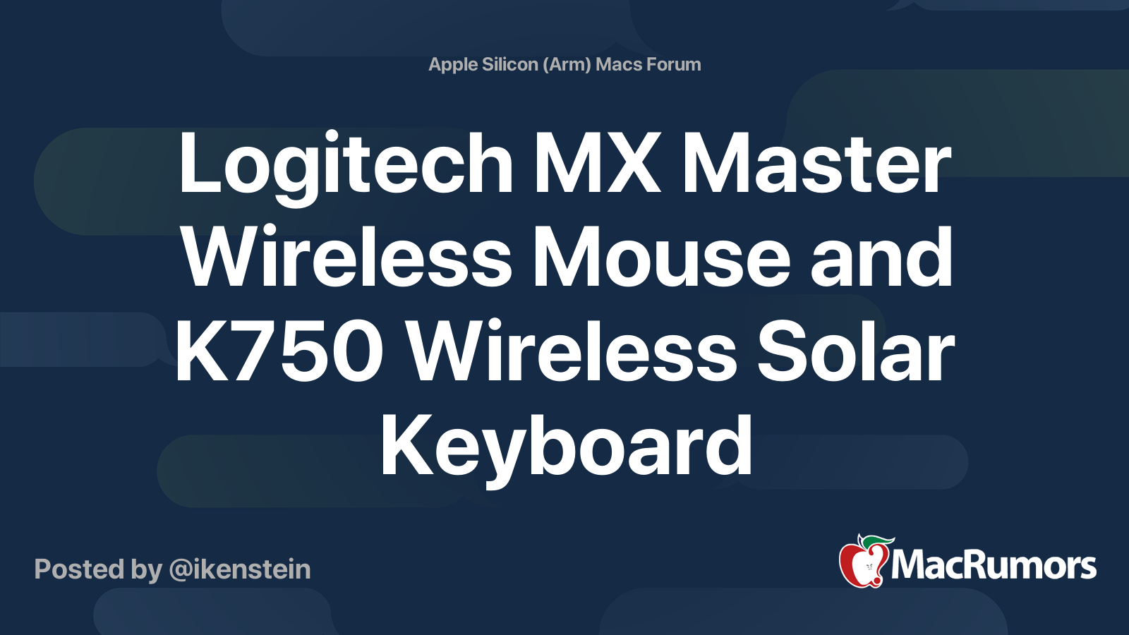 Logitech MX Master Wireless Mouse and K750 Wireless Solar Keyboard ...