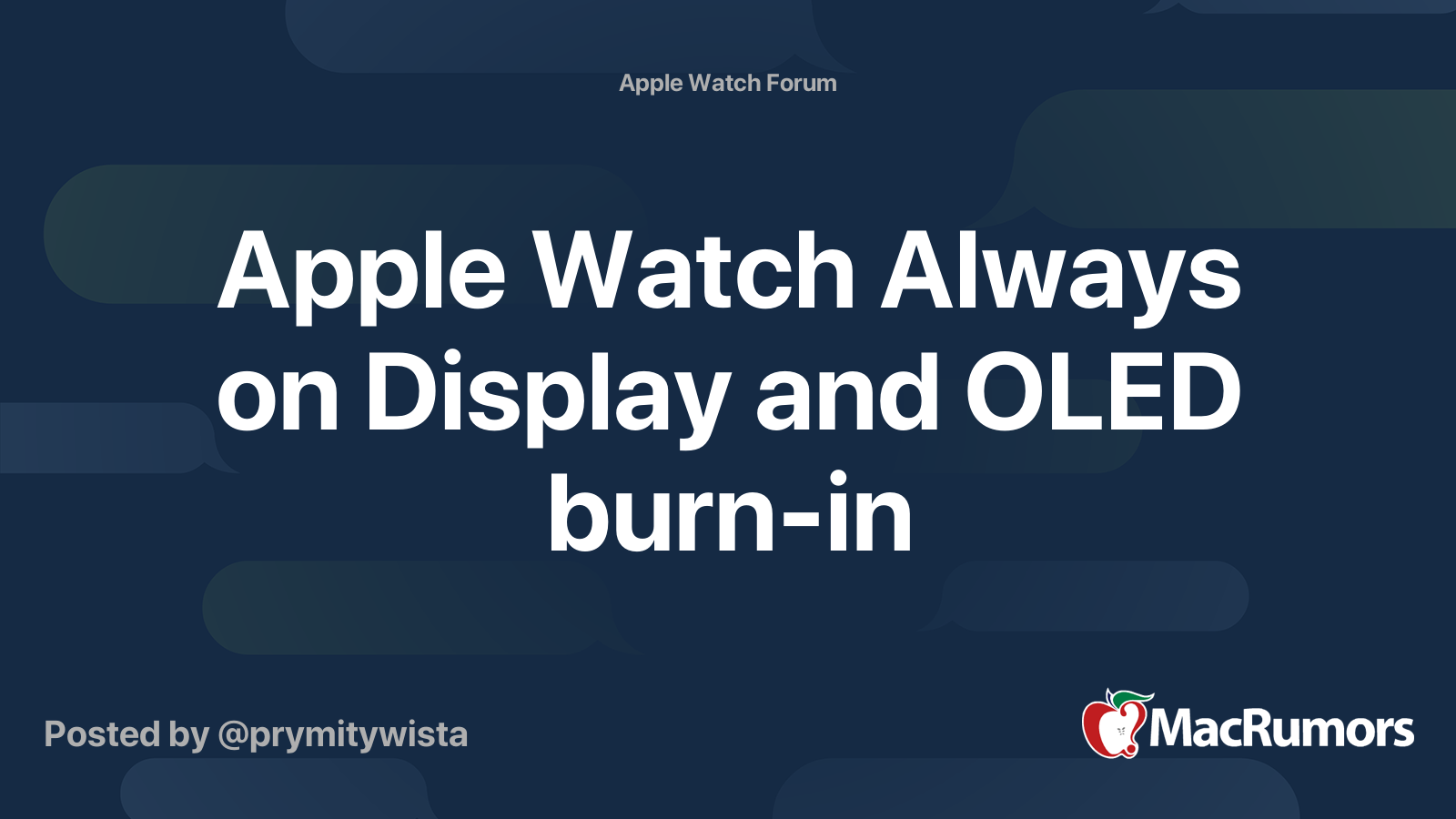 Apple Watch Always on Display and OLED burn-in | MacRumors Forums