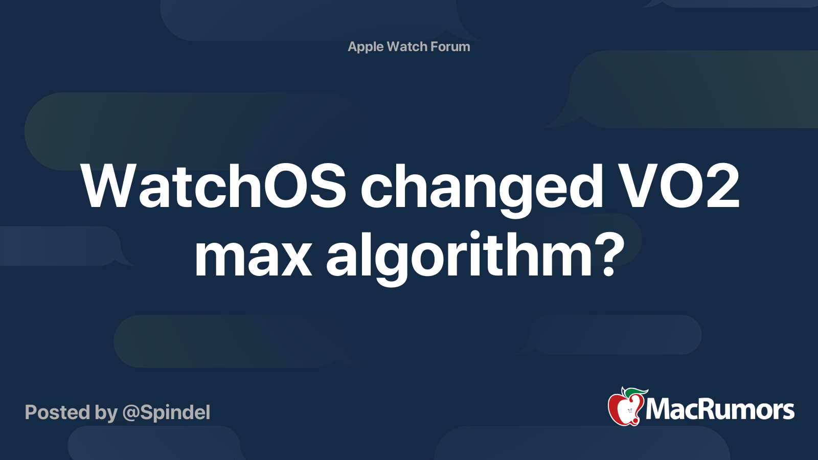 WatchOS changed VO2 max algorithm? | MacRumors Forums
