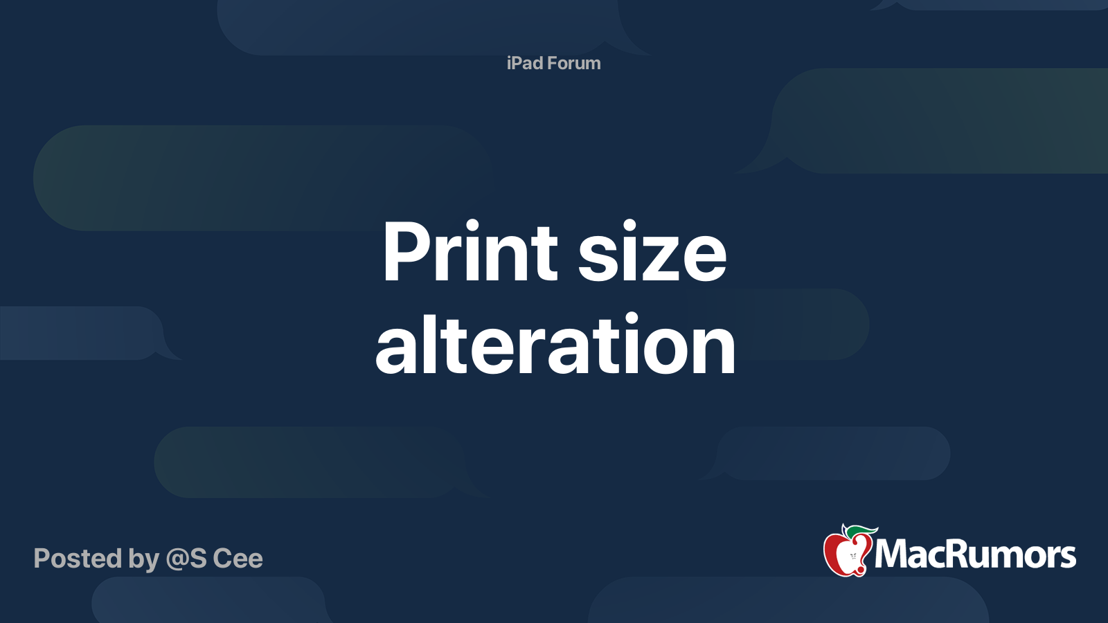 Print size alteration | MacRumors Forums