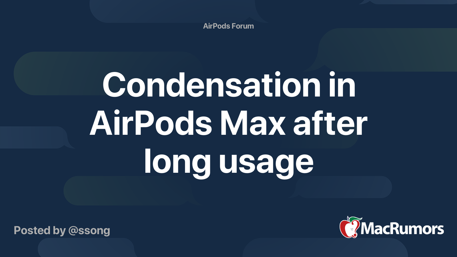 Condensation in AirPods Max after long usage | MacRumors Forums