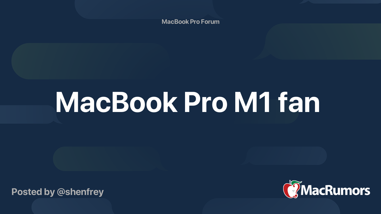MacBook Pro M1 fan | MacRumors Forums