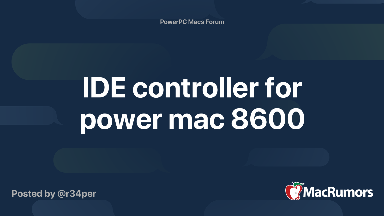 IDE controller for power mac 8600 | MacRumors Forums