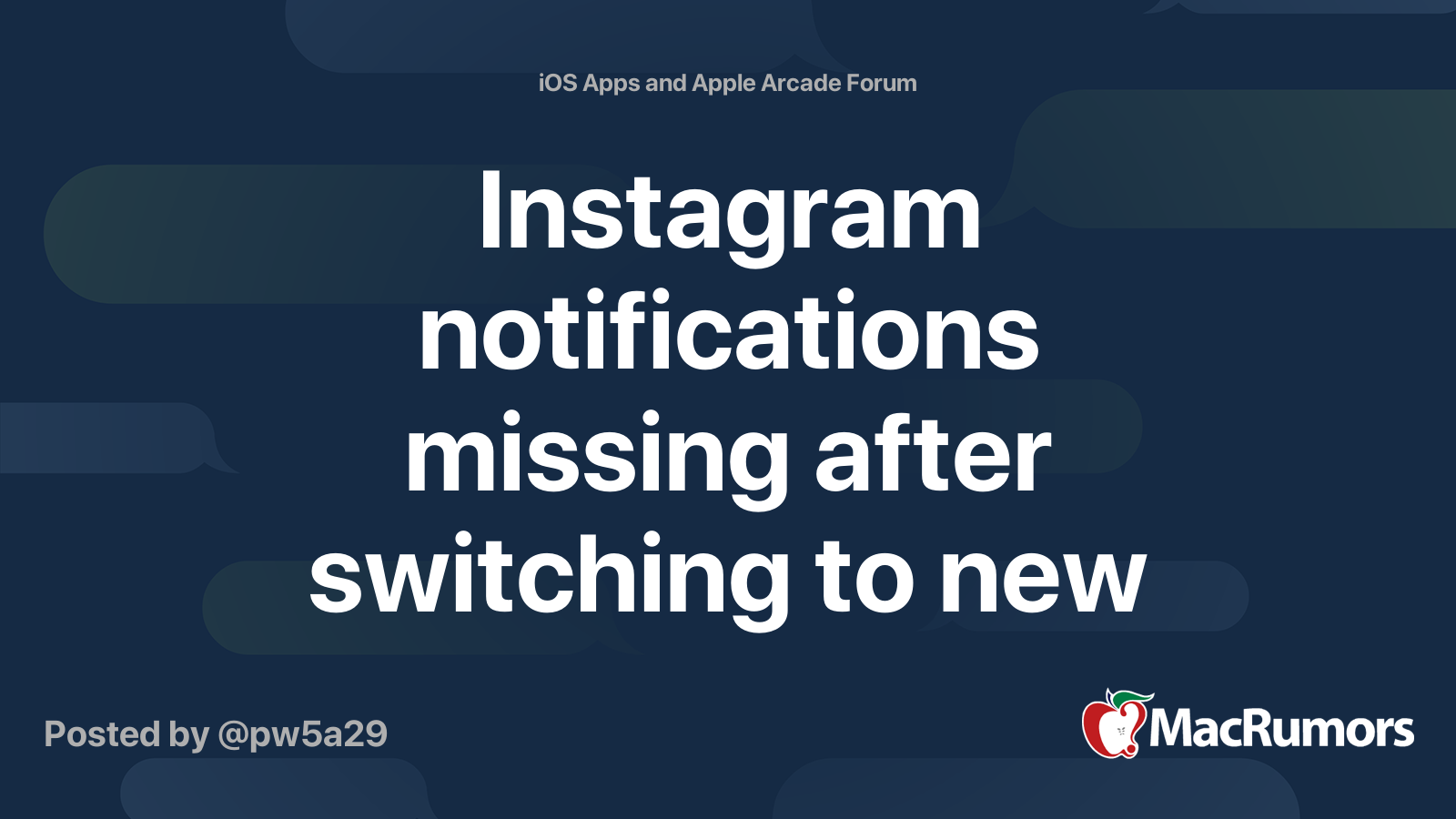 Instagram notifications missing after switching to new iPhone | MacRumors Forums
