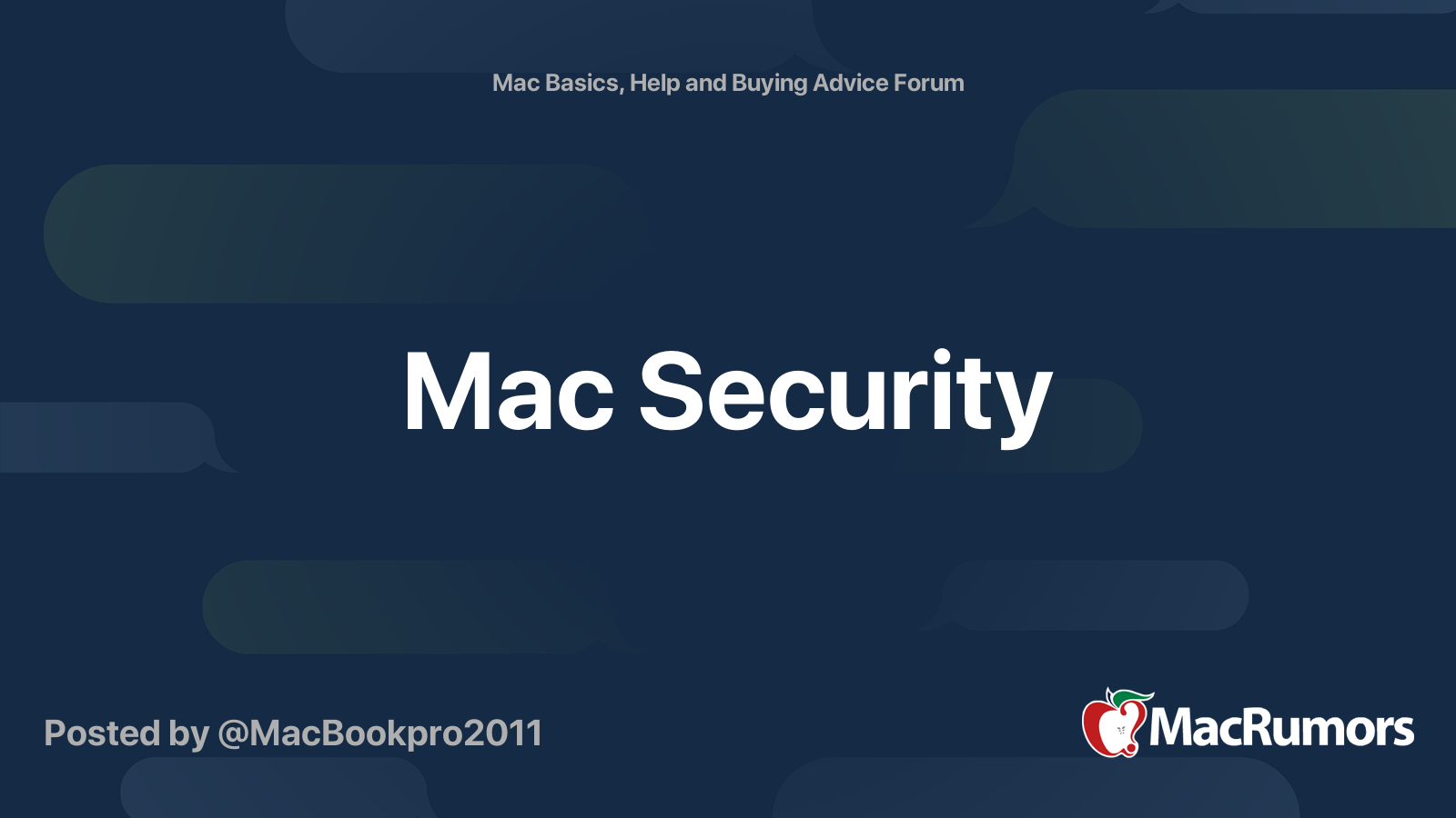 Mac Security | MacRumors Forums