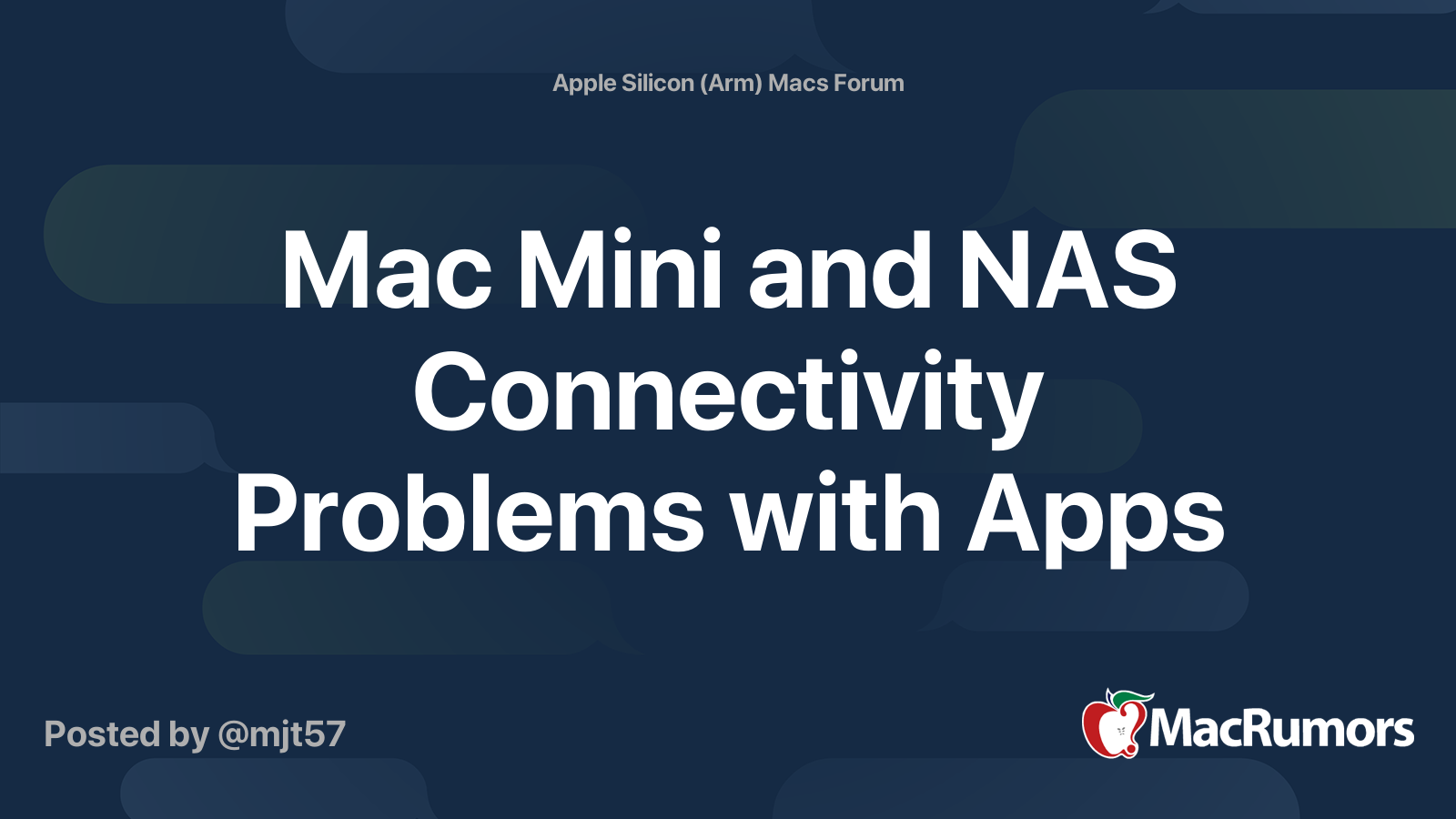 Mac Mini and NAS Connectivity Problems with Apps | MacRumors Forums
