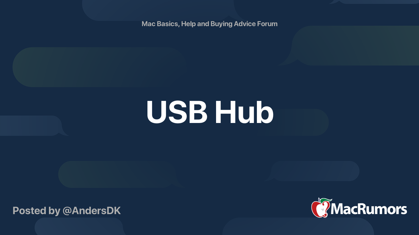 USB Hub | MacRumors Forums