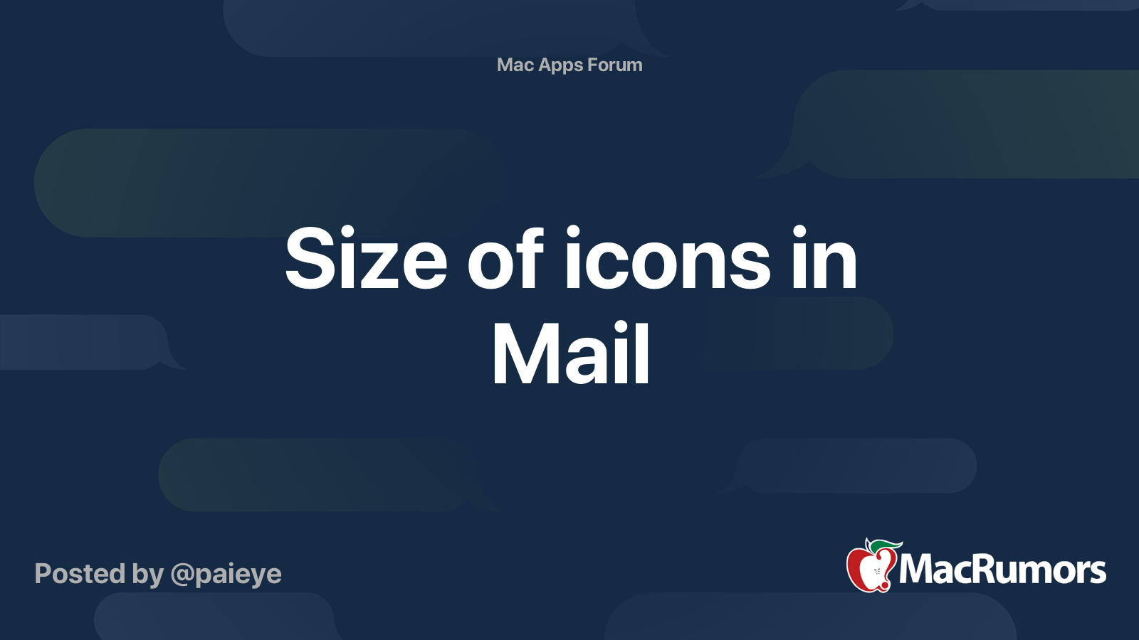 Size of icons in Mail | MacRumors Forums