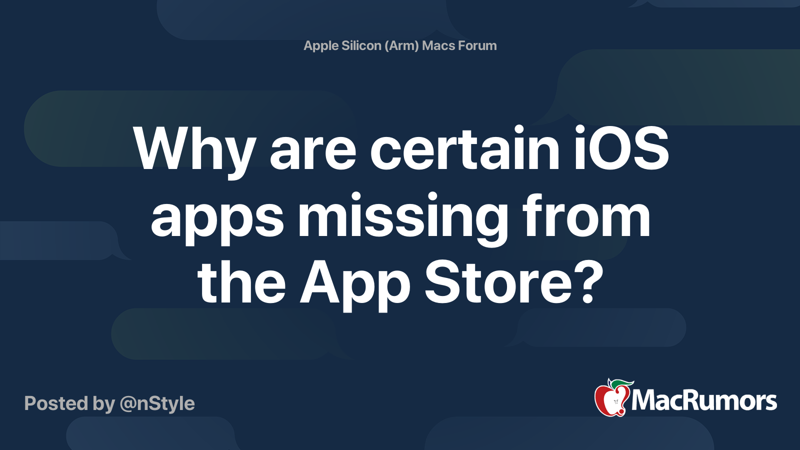 Why are certain iOS apps missing from the App Store? | MacRumors Forums
