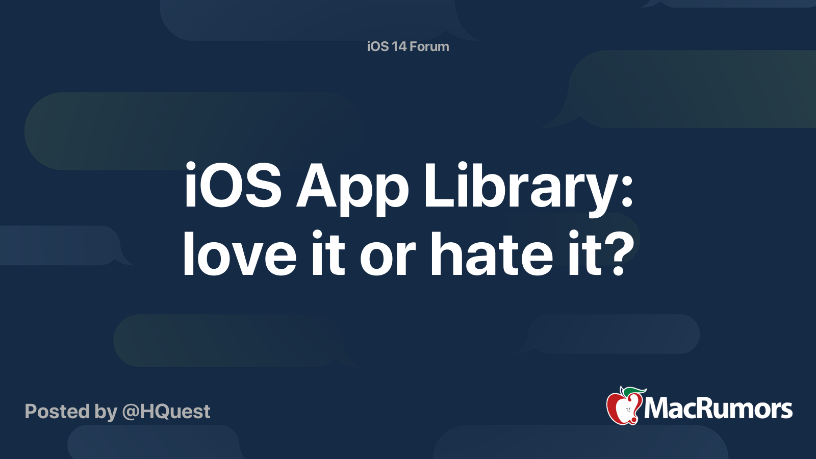 iOS App Library: love it or hate it? | MacRumors Forums
