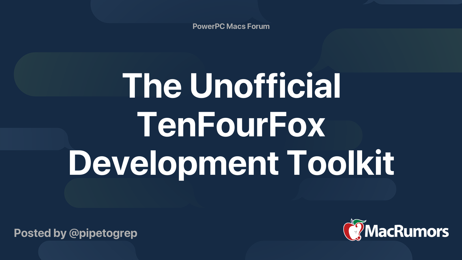 The Unofficial TenFourFox Development Toolkit | MacRumors Forums