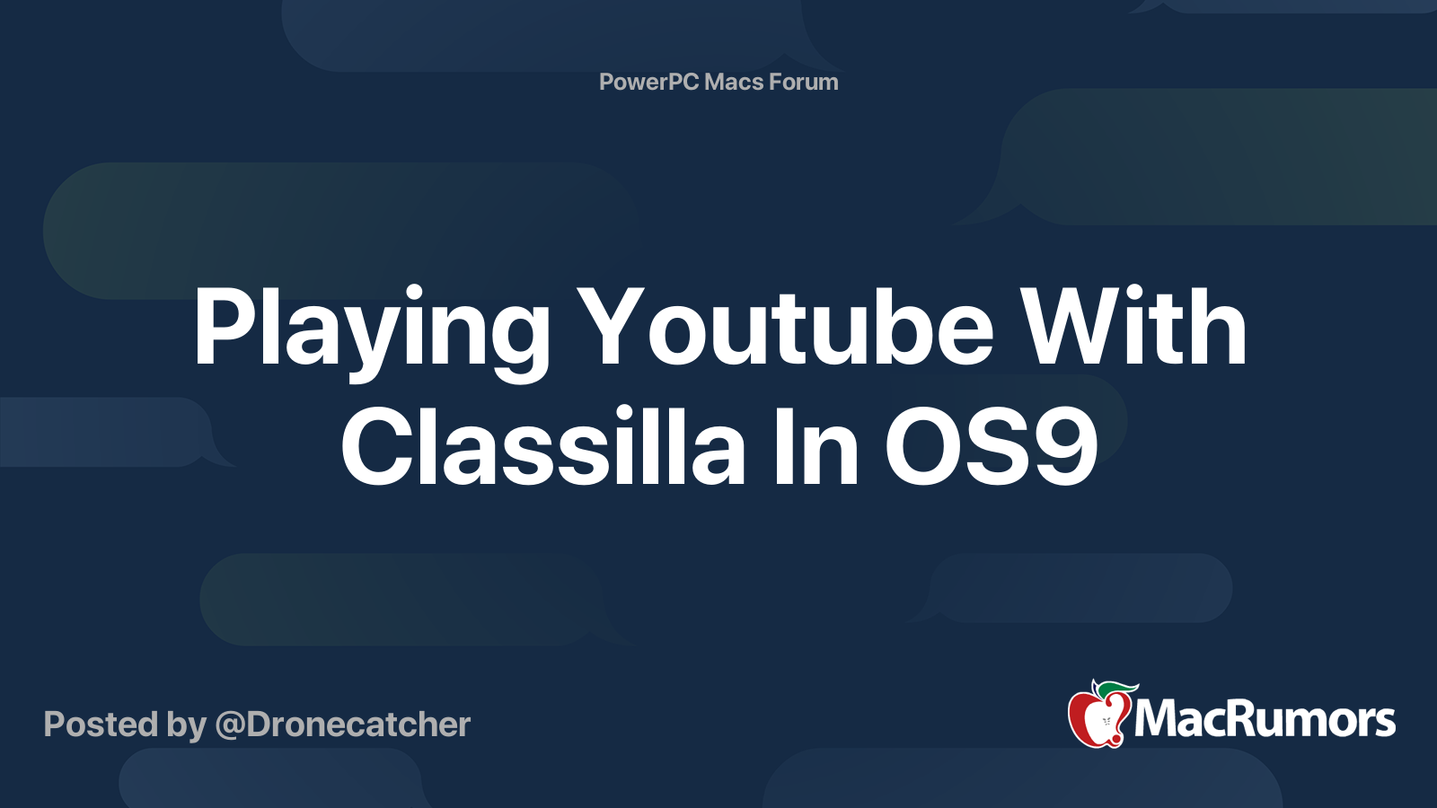 Playing Youtube With Classilla In OS9 | MacRumors Forums