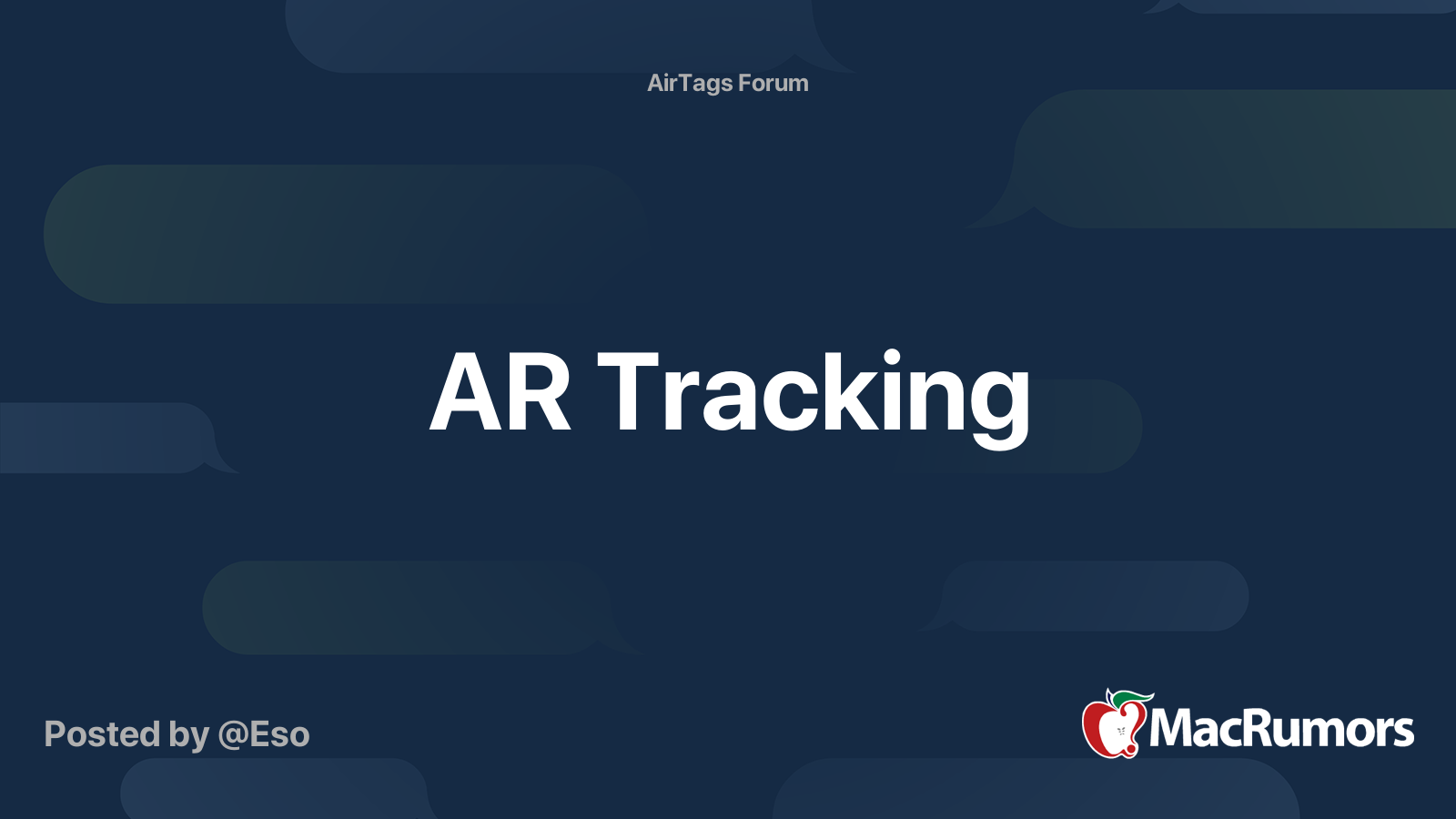 AR Tracking | MacRumors Forums