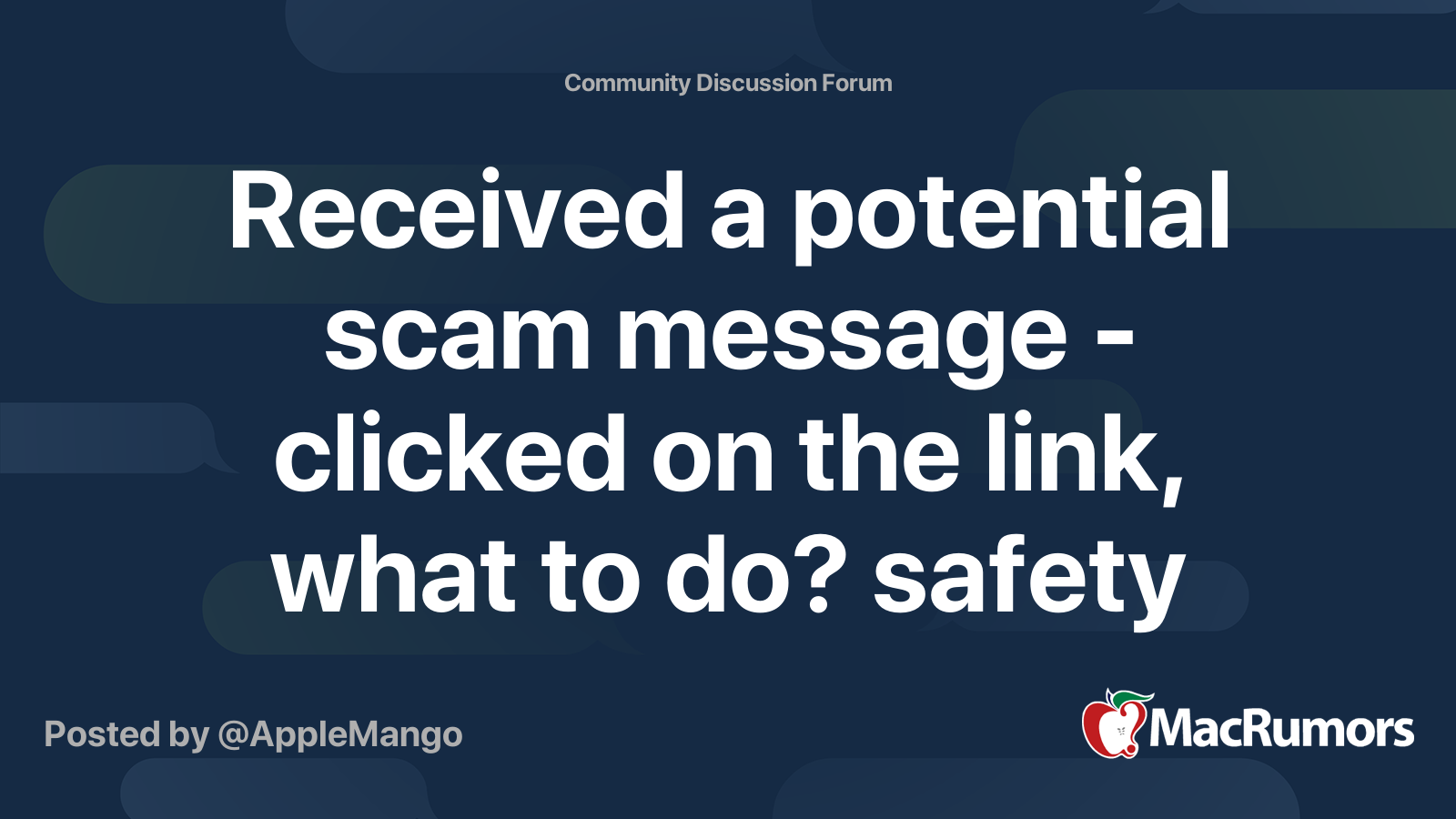 Received a potential scam message - clicked on the link, what to do ...