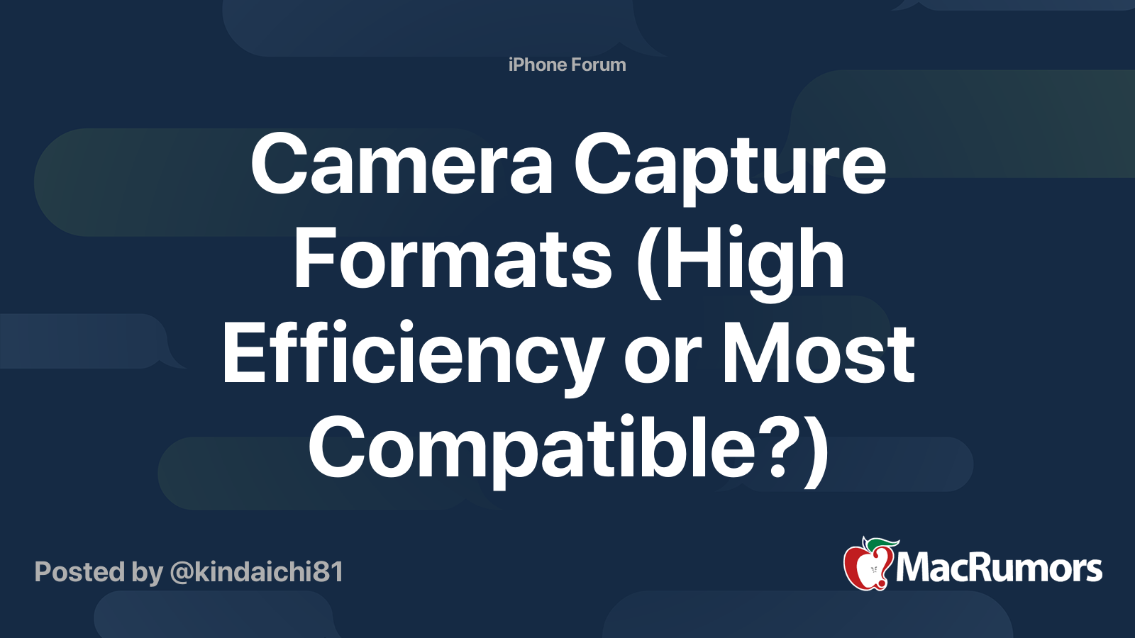 Camera Capture Formats (High Efficiency or Most Compatible ...