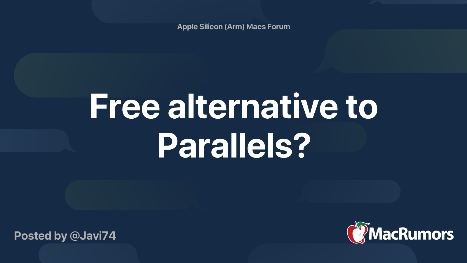 Free alternative to Parallels? | MacRumors Forums