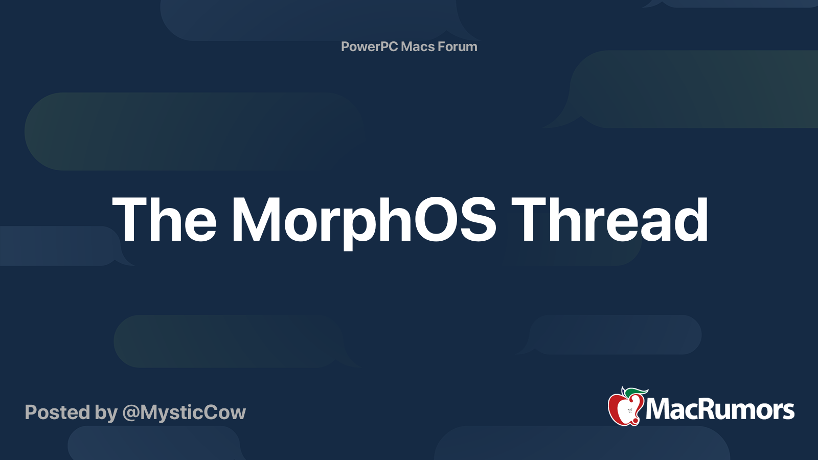 The MorphOS Thread | MacRumors Forums