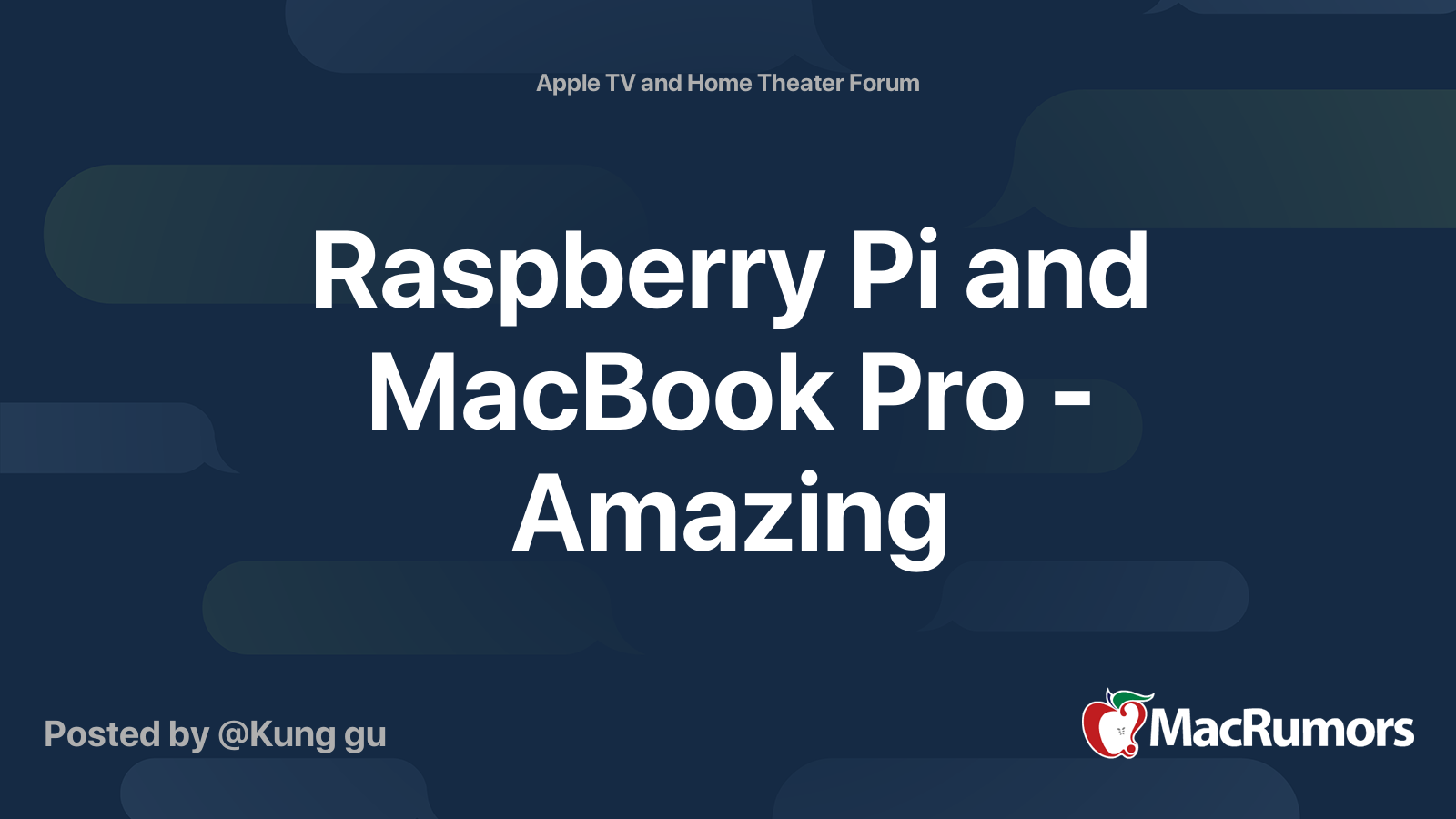 Raspberry Pi and MacBook Pro - Amazing | MacRumors Forums