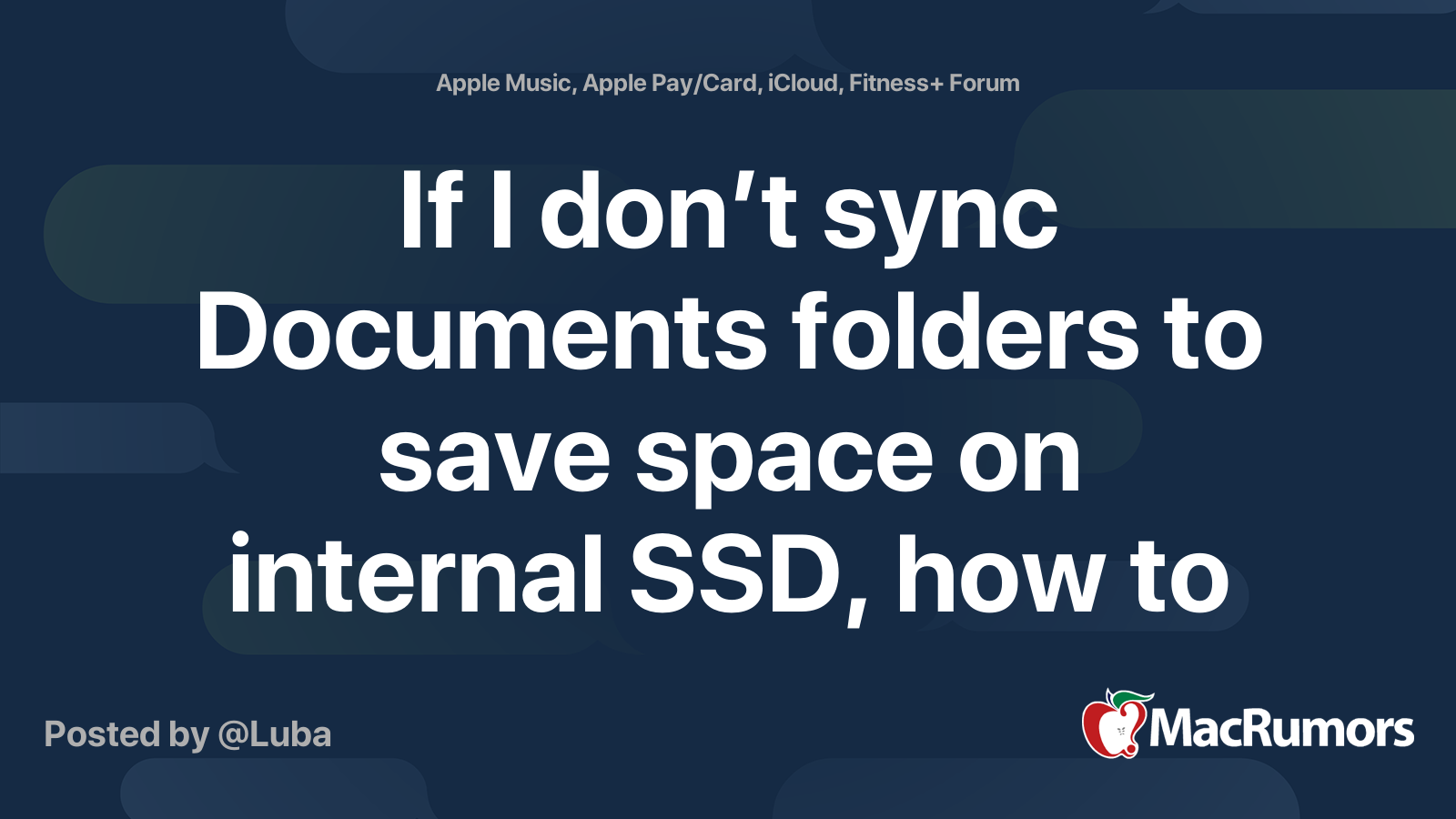 If I don’t sync Documents folders to save space on internal SSD, how to access files ...