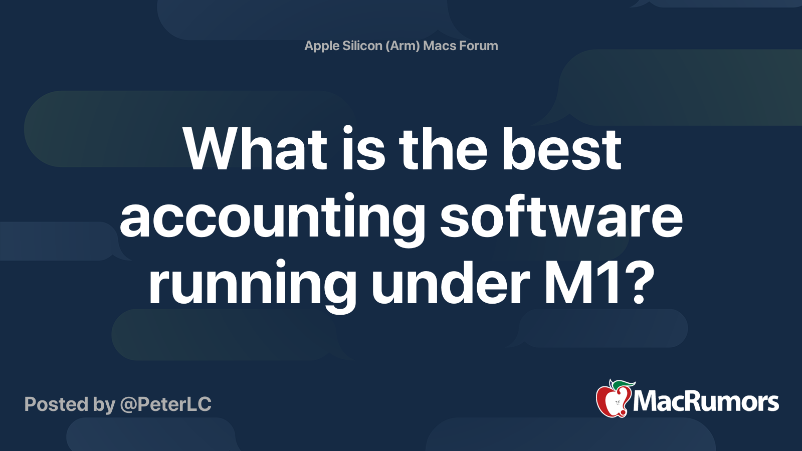 What is the best accounting software running under M1? | MacRumors Forums