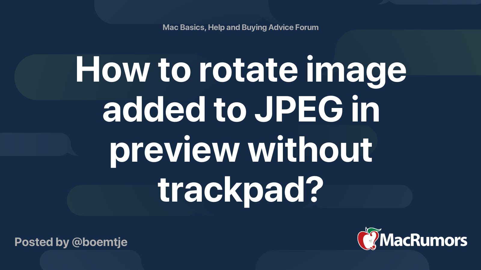 How to rotate image added to JPEG in preview without trackpad ...