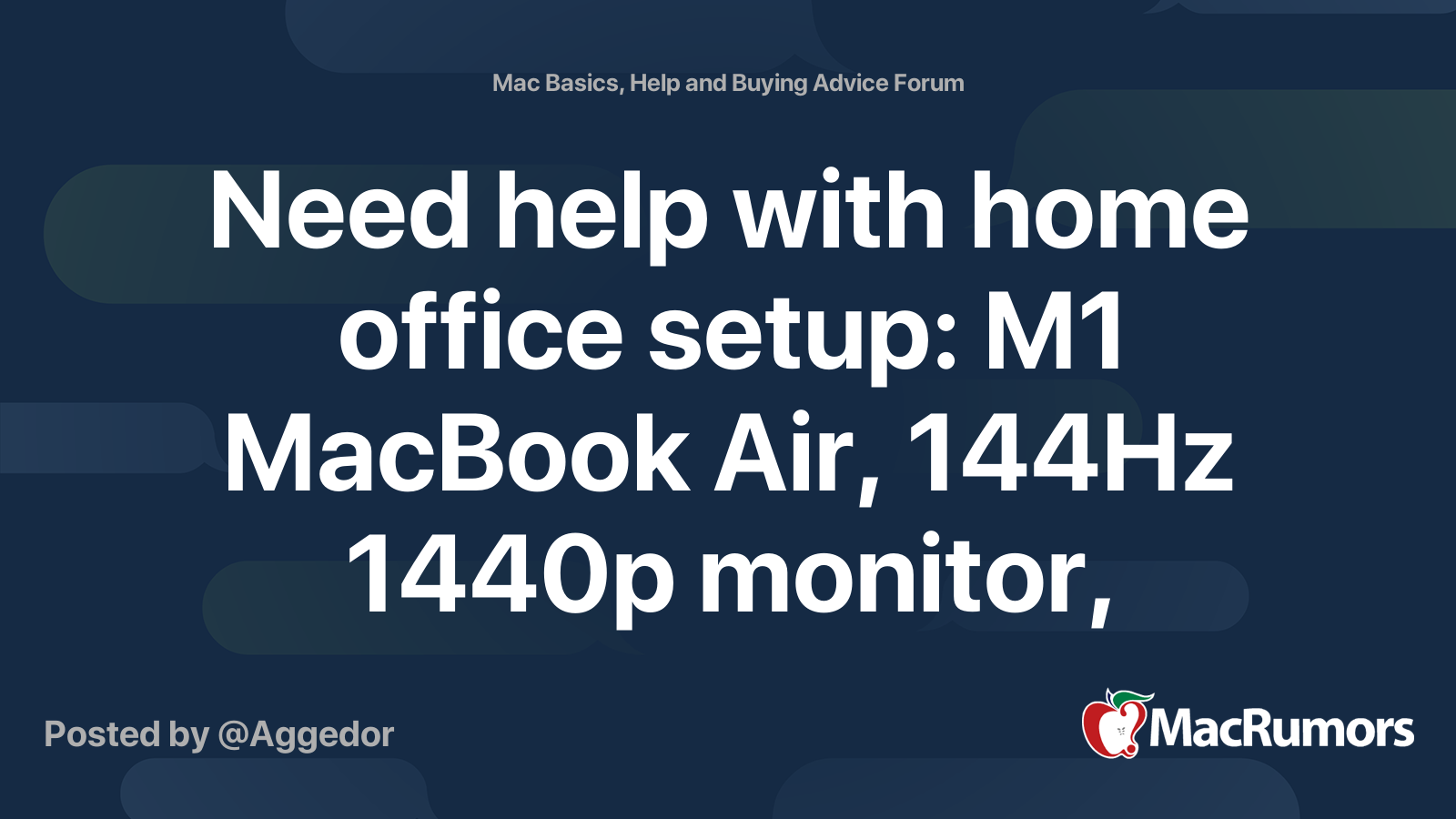 Need help with home office setup: M1 MacBook Air, 144Hz 1440p monitor, switch for keyboard and ...