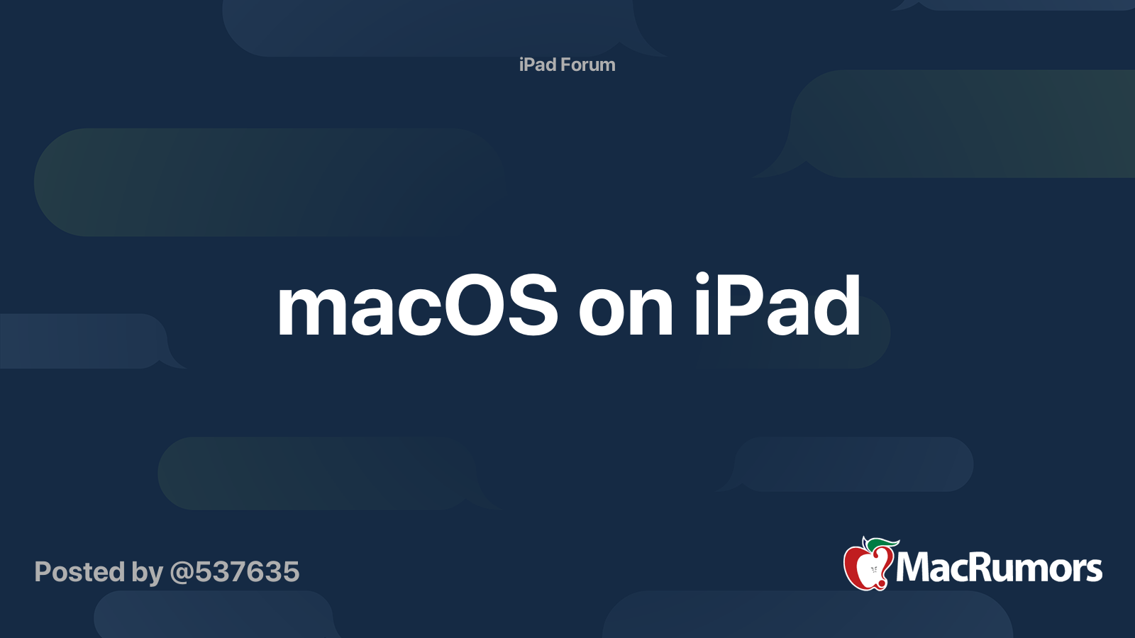 Macos On Ipad Macrumors Forums