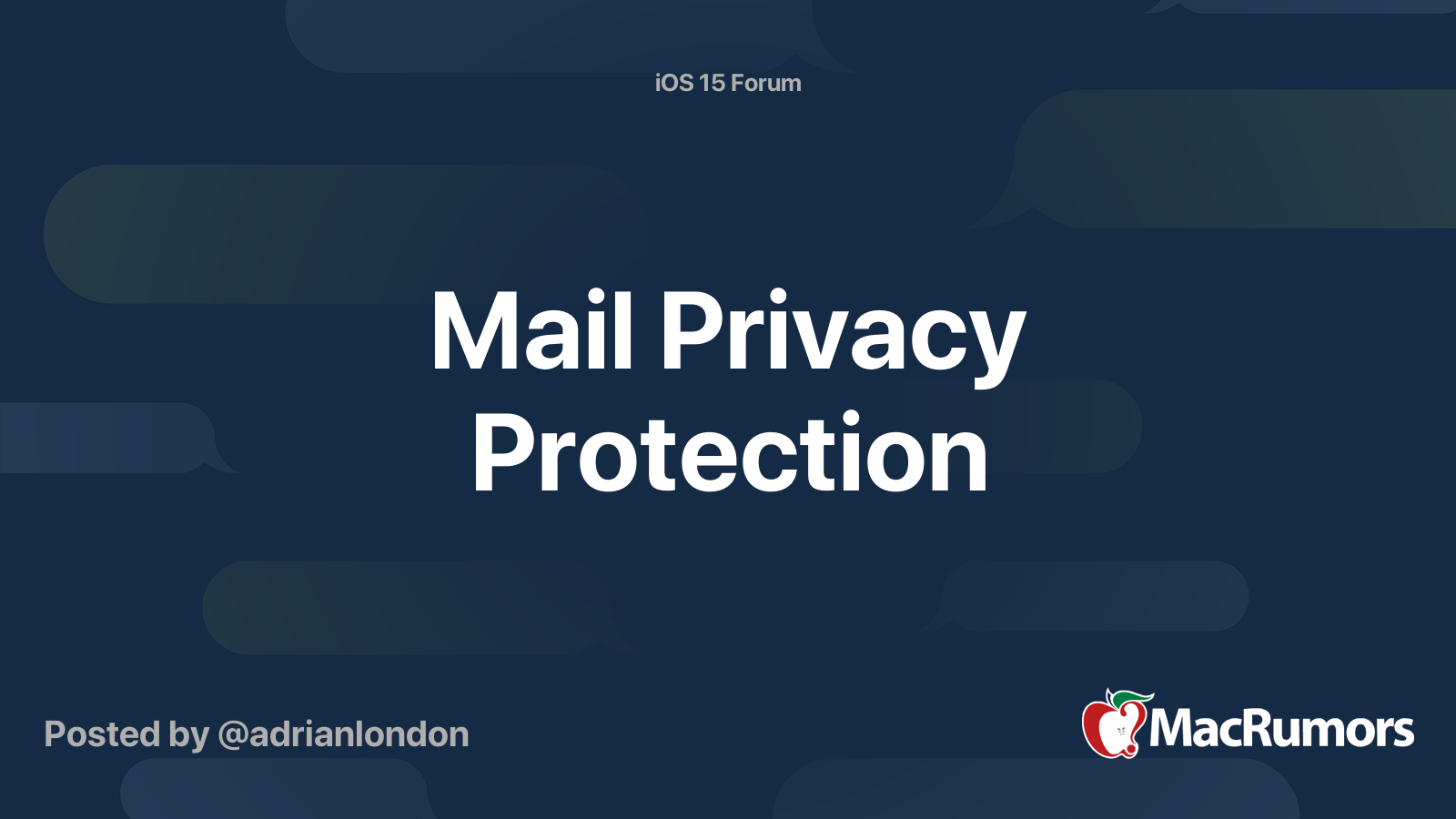 Mail Privacy Protection | MacRumors Forums