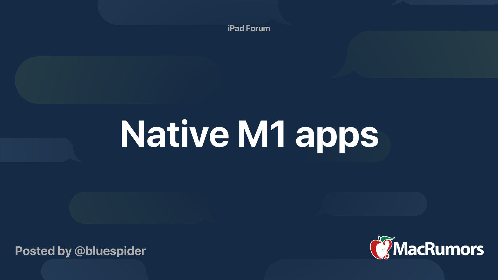 Native M1 apps | MacRumors Forums
